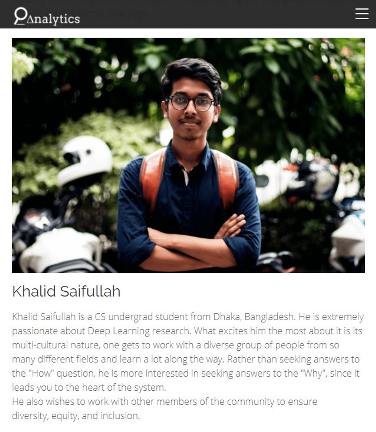 Delta Analytics Global Teaching Fellow 2021 | Khalid Saifullah